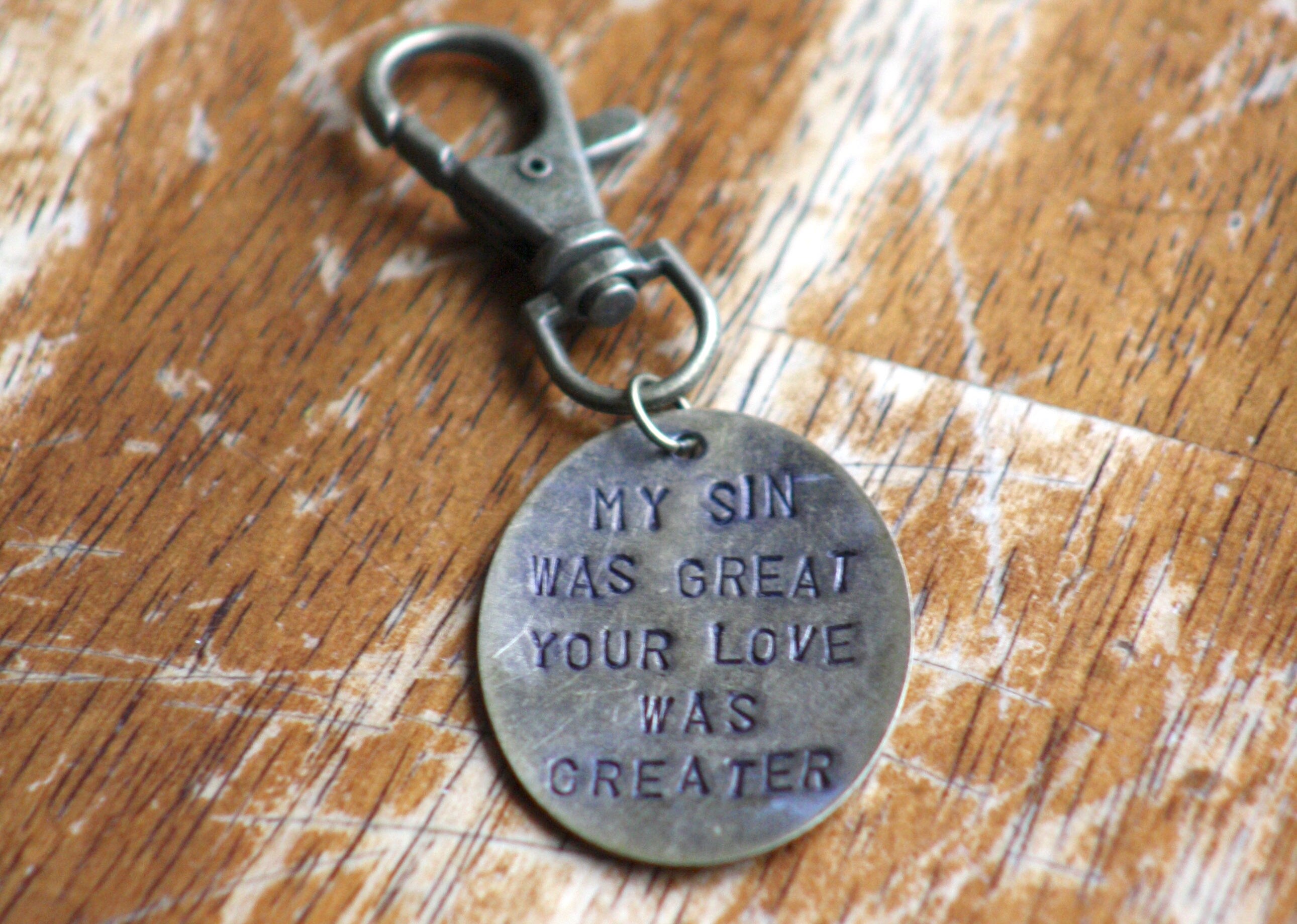 My Sin Was Great Your Love Was Greater Antiqued Bronze Metal - Etsy