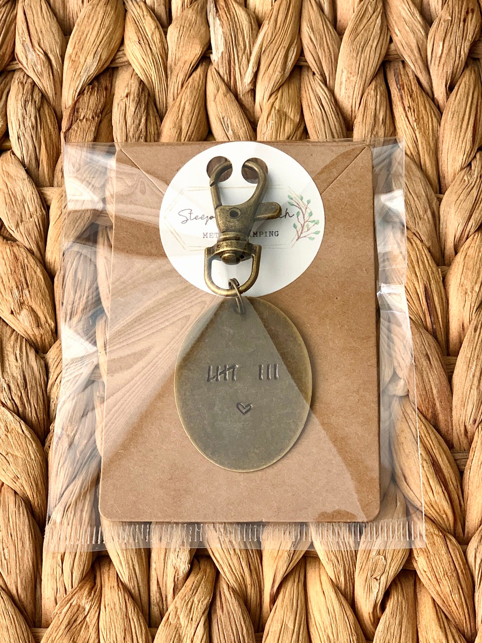 Customize Your Own Antique Bronze Hand Stamped Key Chain | Etsy