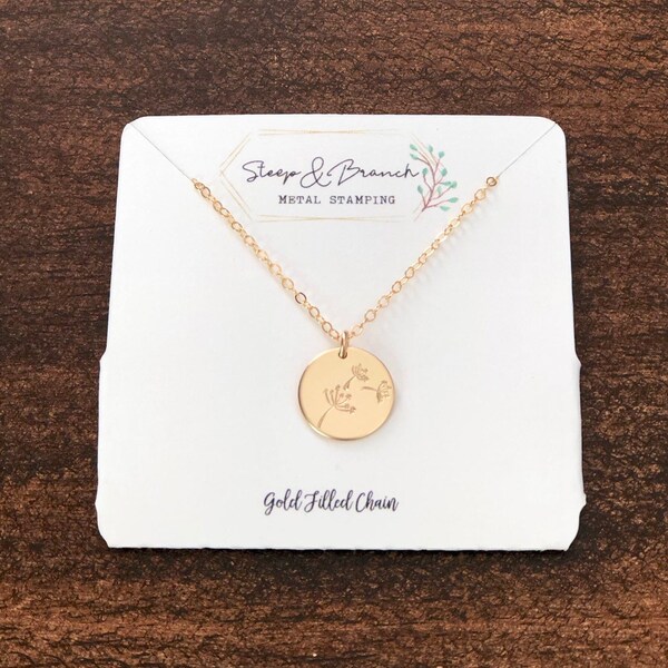 Dandelion Necklace - Etsy