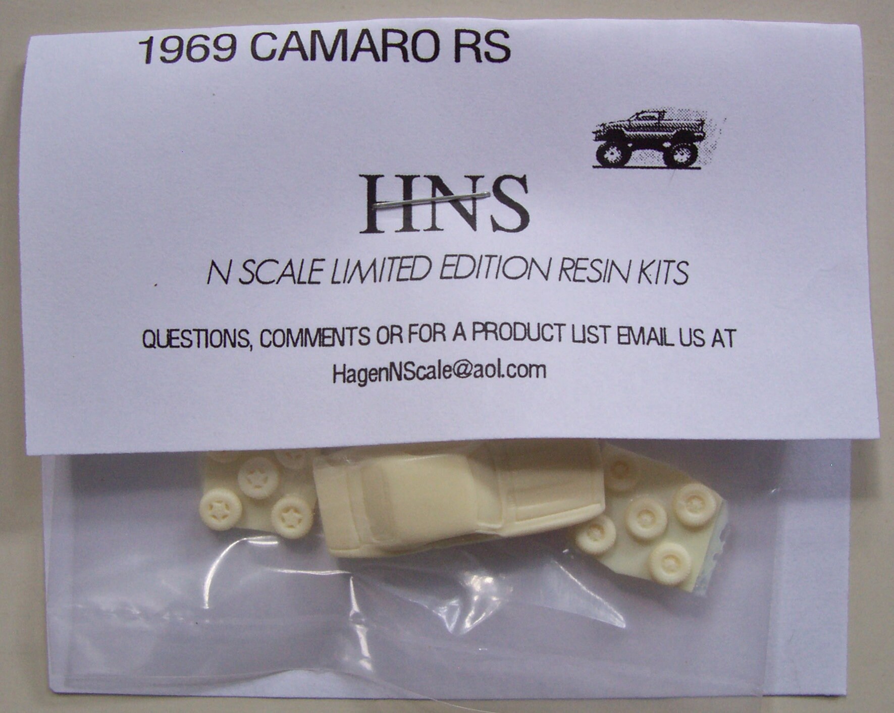 1/160 N Scale 1969 Chevy Camaro RS Resin Kit - Etsy