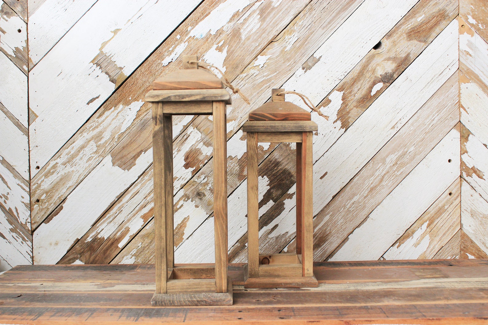 Rustic Lantern / Farmhouse Decor / Wooden Lantern / Wedding Lantern ...