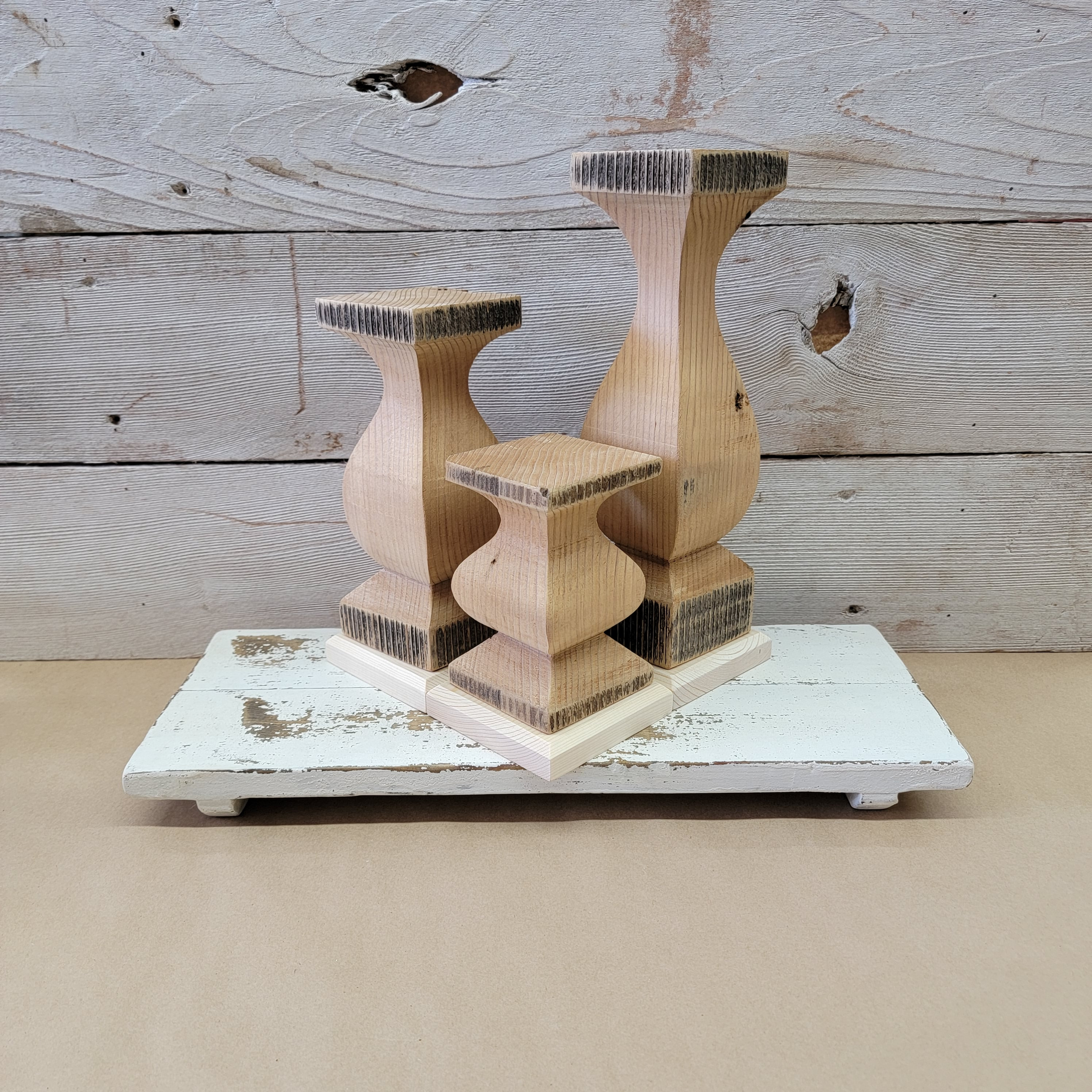 Rustic Pillar Candle Holder / Farmhouse Style Chunky - Etsy
