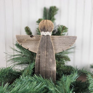 Angel Christmas Tree Topper / Wooden Angel / Rustic Angel / Reclaimed ...