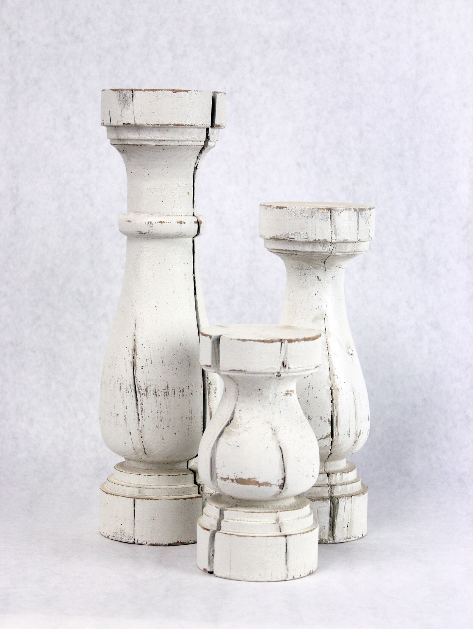 Pillar Candlesticks / Rustic Charm / Farmhouse Style / Choose - Etsy