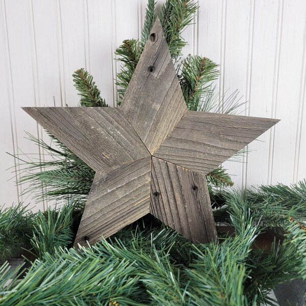 Wood Star Tree Topper - Etsy