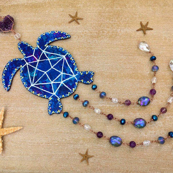 Turtle Suncatcher - Etsy