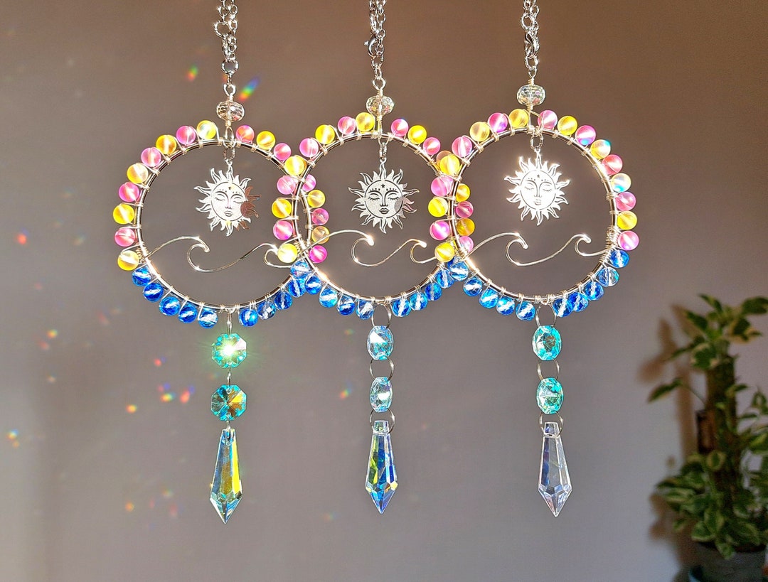 Crystal Suncatcher, Beachy Suncatcher, Boho Decor - Etsy