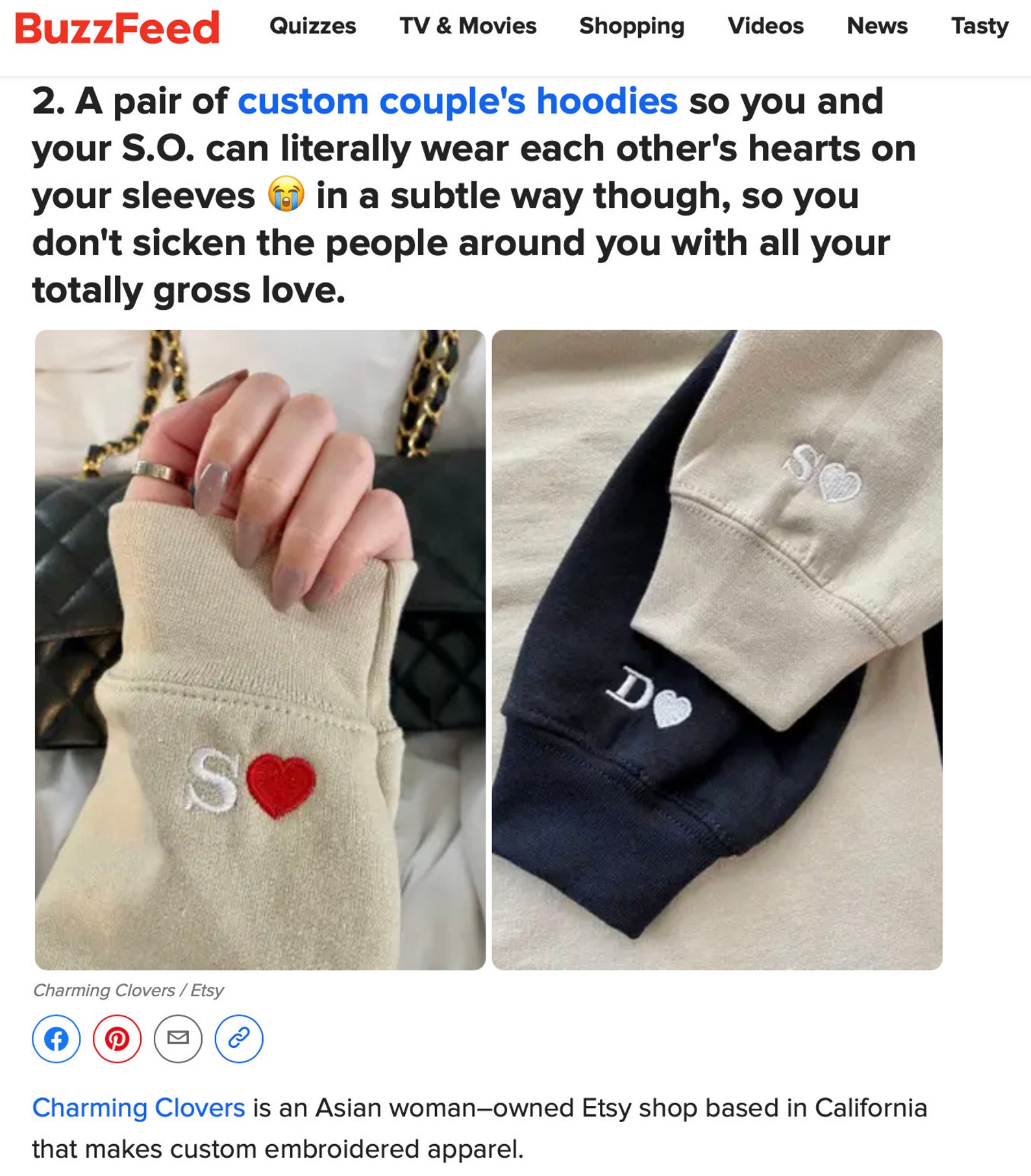 Embroidered Initial OLD ENGLISH FONT Heart | Couple's Crewneck ...