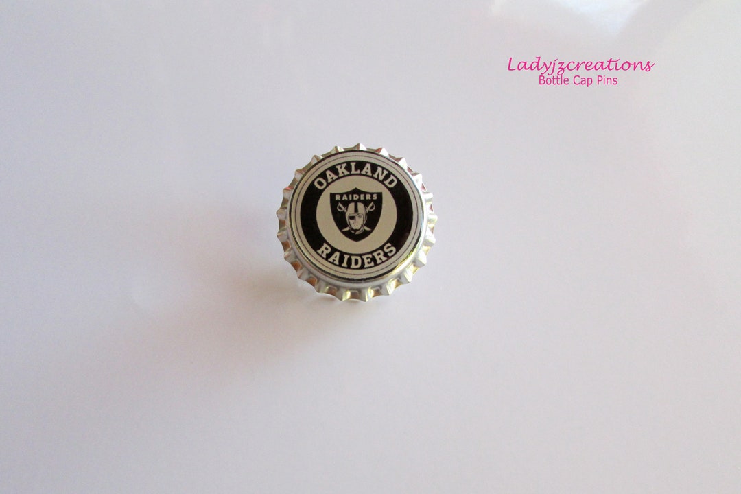 Oakland/vegas Raiders Bottle Cap Pins - Etsy