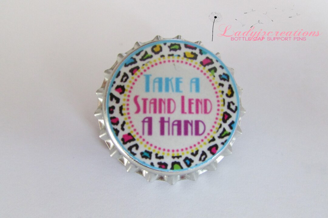 Anti Bullying Bottle Cap Pins - Etsy
