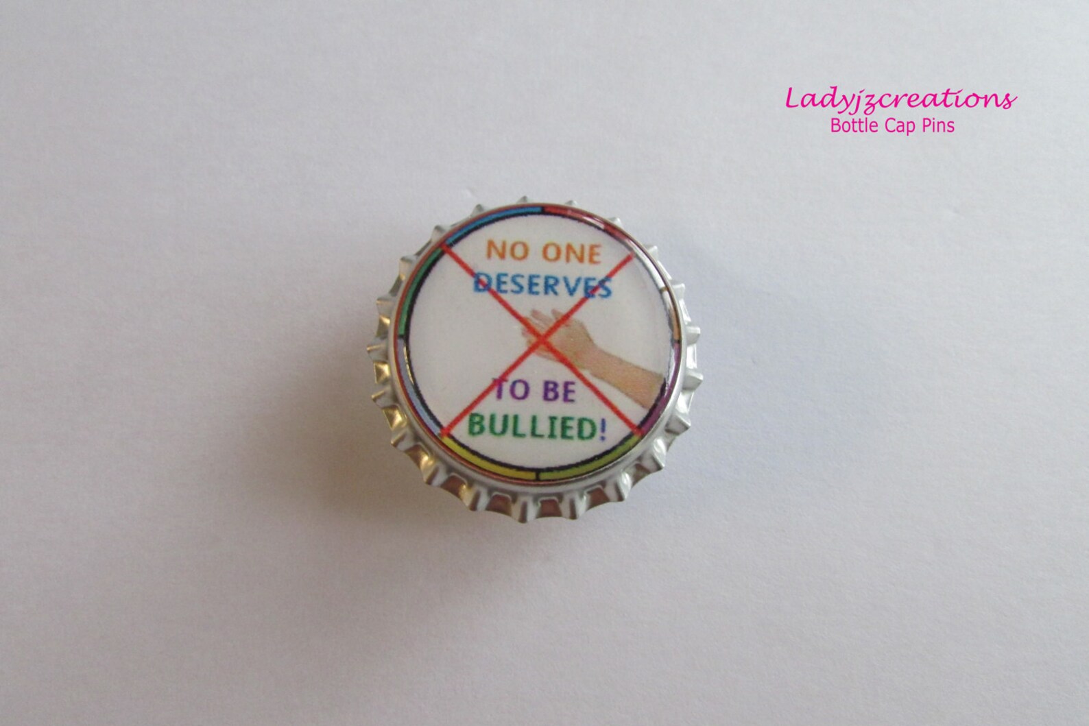 Anti Bullying Bottle Cap Pins | Etsy