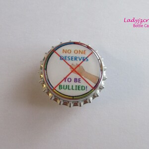 Anti Bullying Bottle Cap Pins - Etsy