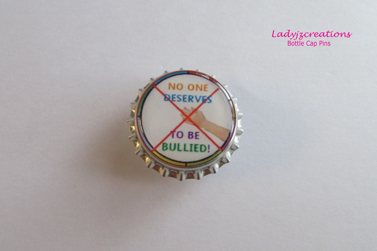 Anti Bullying Bottle Cap Pins | Etsy
