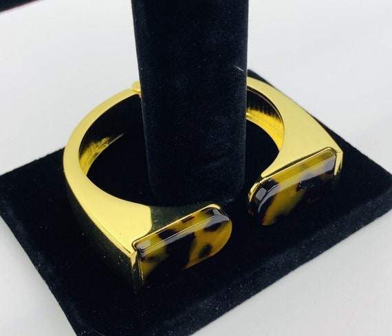 CABI Cuff Faux Tortoise Shell Gold Accent Open End Br… - Gem