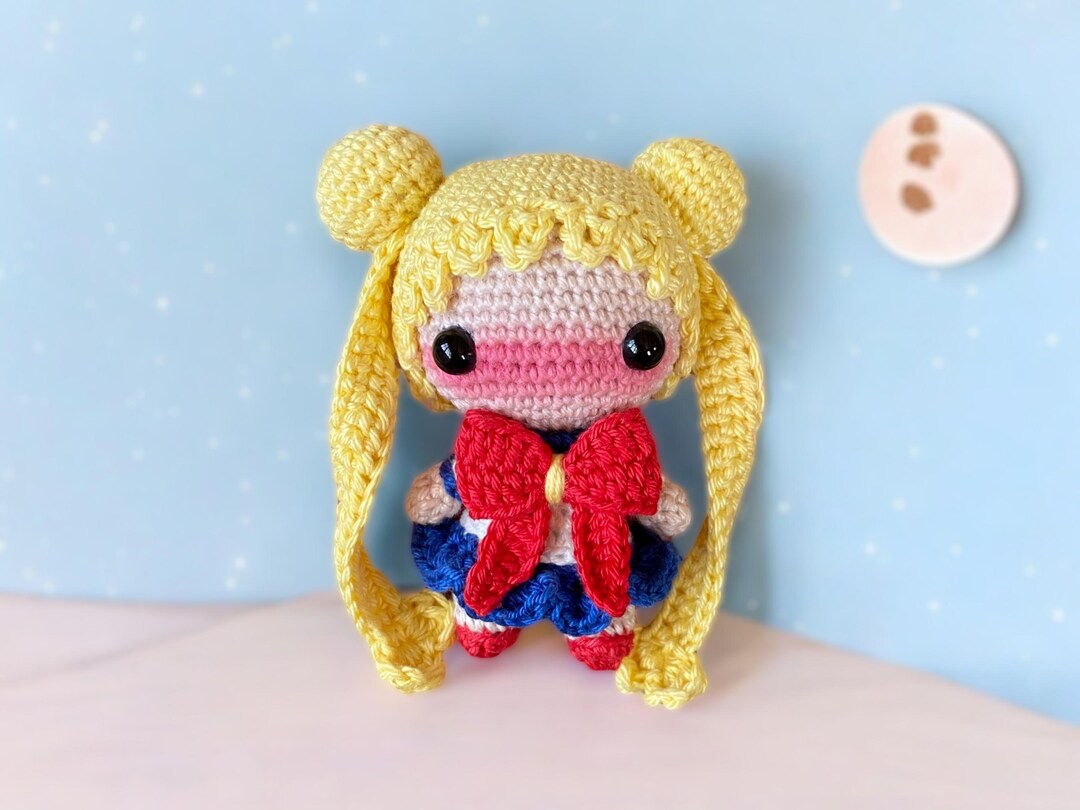 Usagi Tsukino Crochet Charm - Sailor Moon Amigurumi Keychain - Handmade - 10 Cm - Finished Doll ...