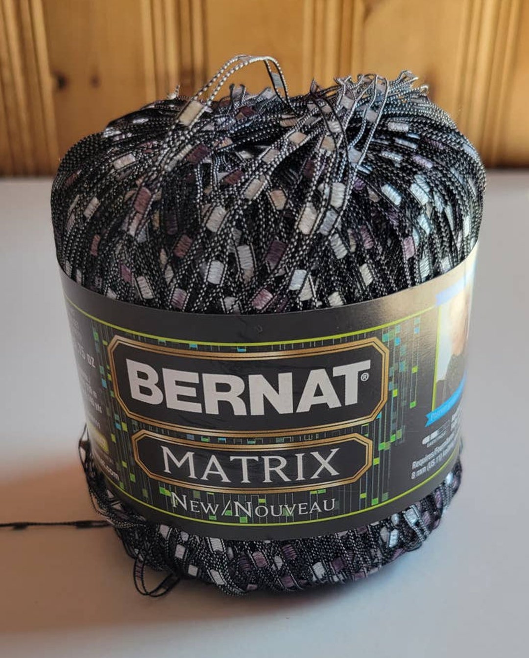 Bernat Matrix Yarn in Browser Blue Novelty Ribbon Yarn - Etsy