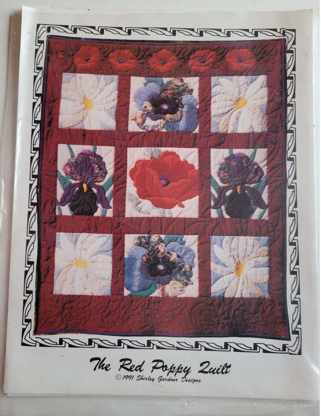 The Red Poppy Quilt Pattern by Shirley Gardner Designs 1991 Uncut - Etsy