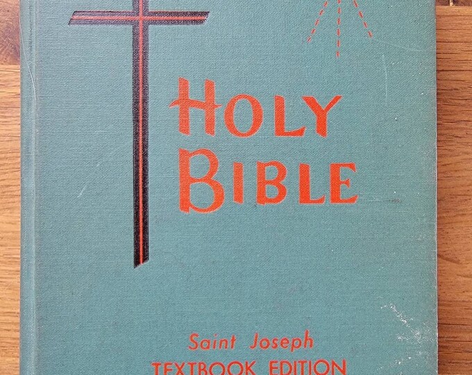 Holy Bible Saint Joseph Textbook Edition 1963 Hardcover Confraternity ...