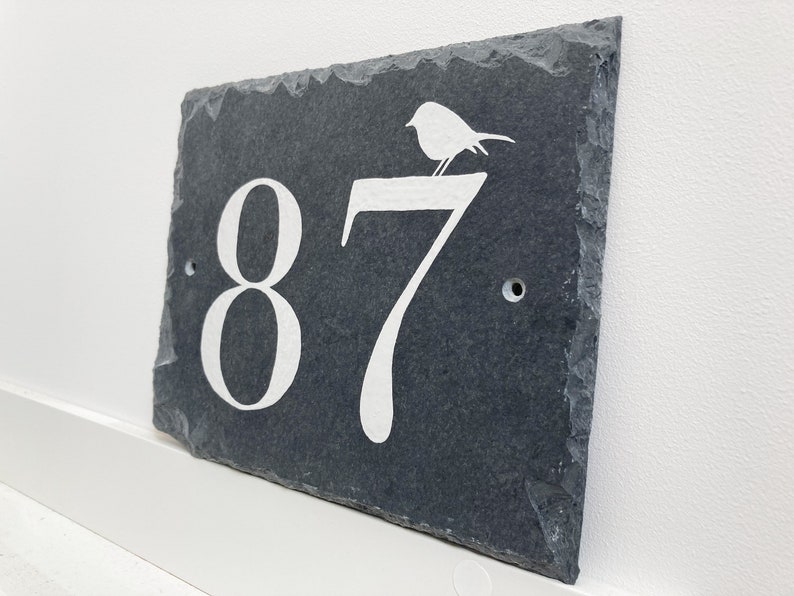 Hand Painted Slate House Numbers - Etsy UK