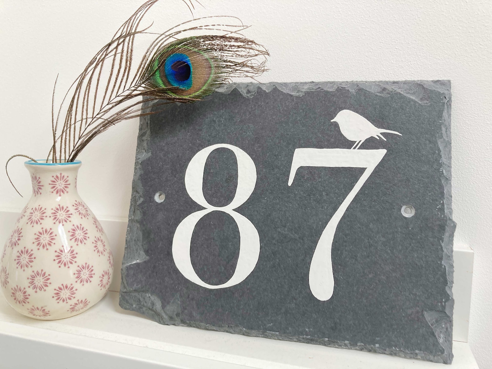 Hand Painted Slate House Numbers - Etsy UK
