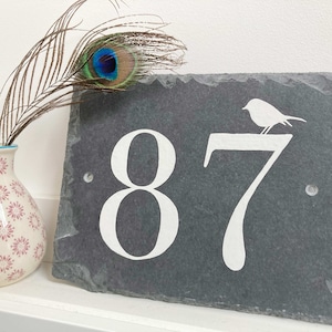Hand Painted Slate House Numbers - Etsy UK