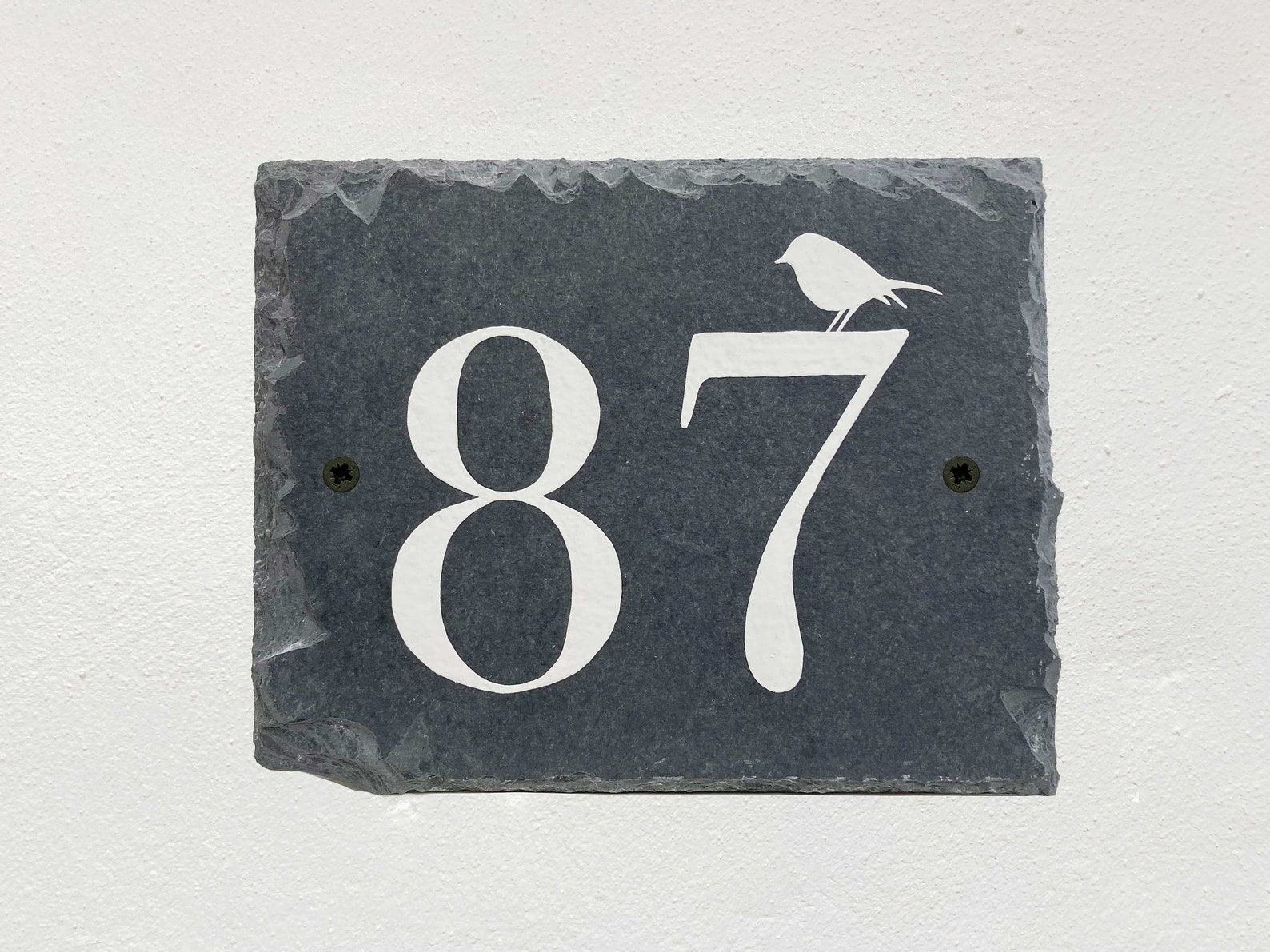 Hand Painted Slate House Numbers - Etsy UK