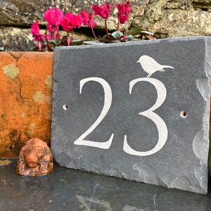 Hand Painted Slate House Numbers - Etsy UK