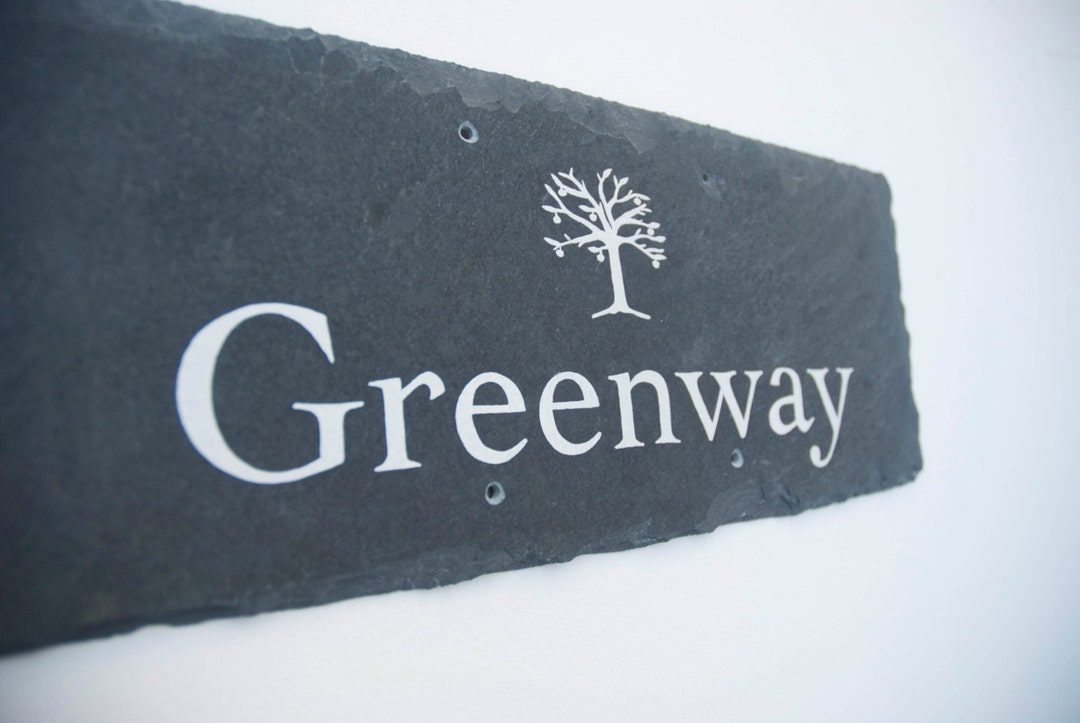 Hand Painted Slate House Signs Slate House Sign Slate House Number Name ...