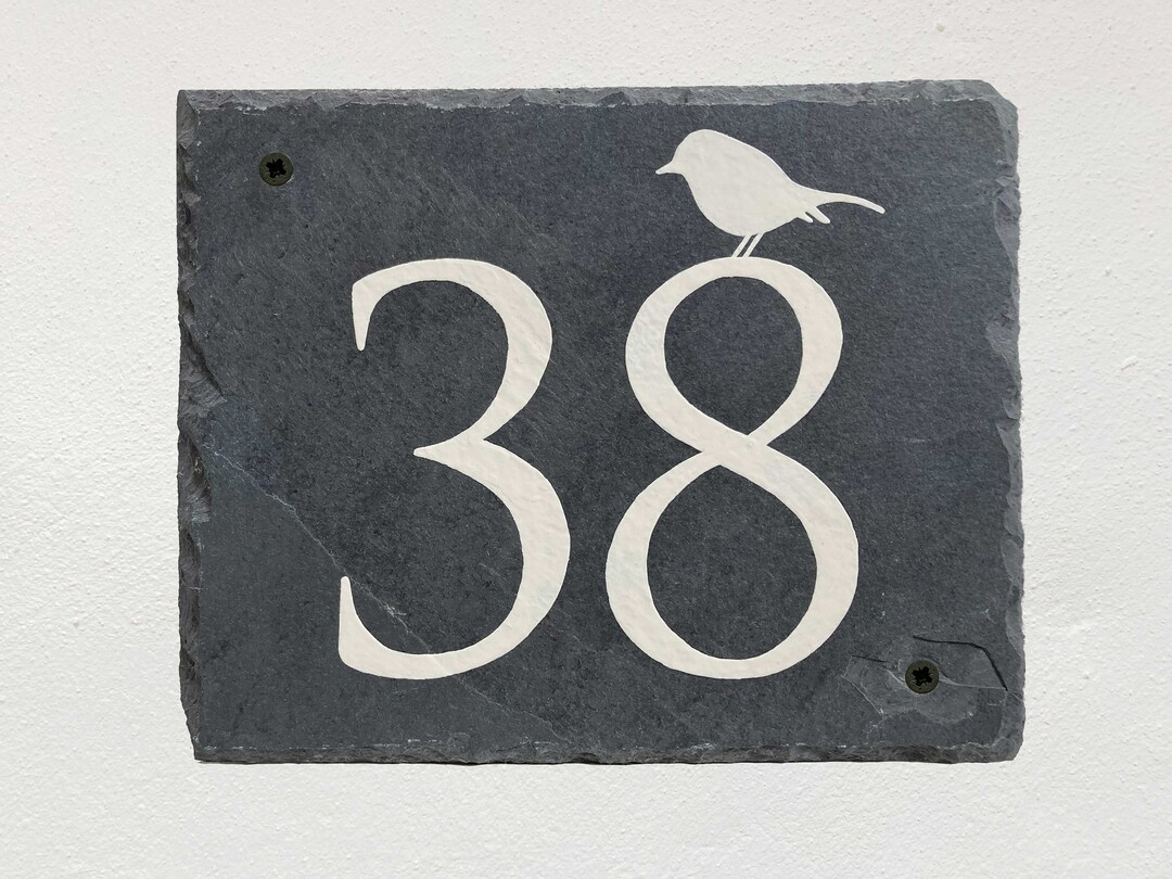 Hand Painted Slate House Numbers - Etsy