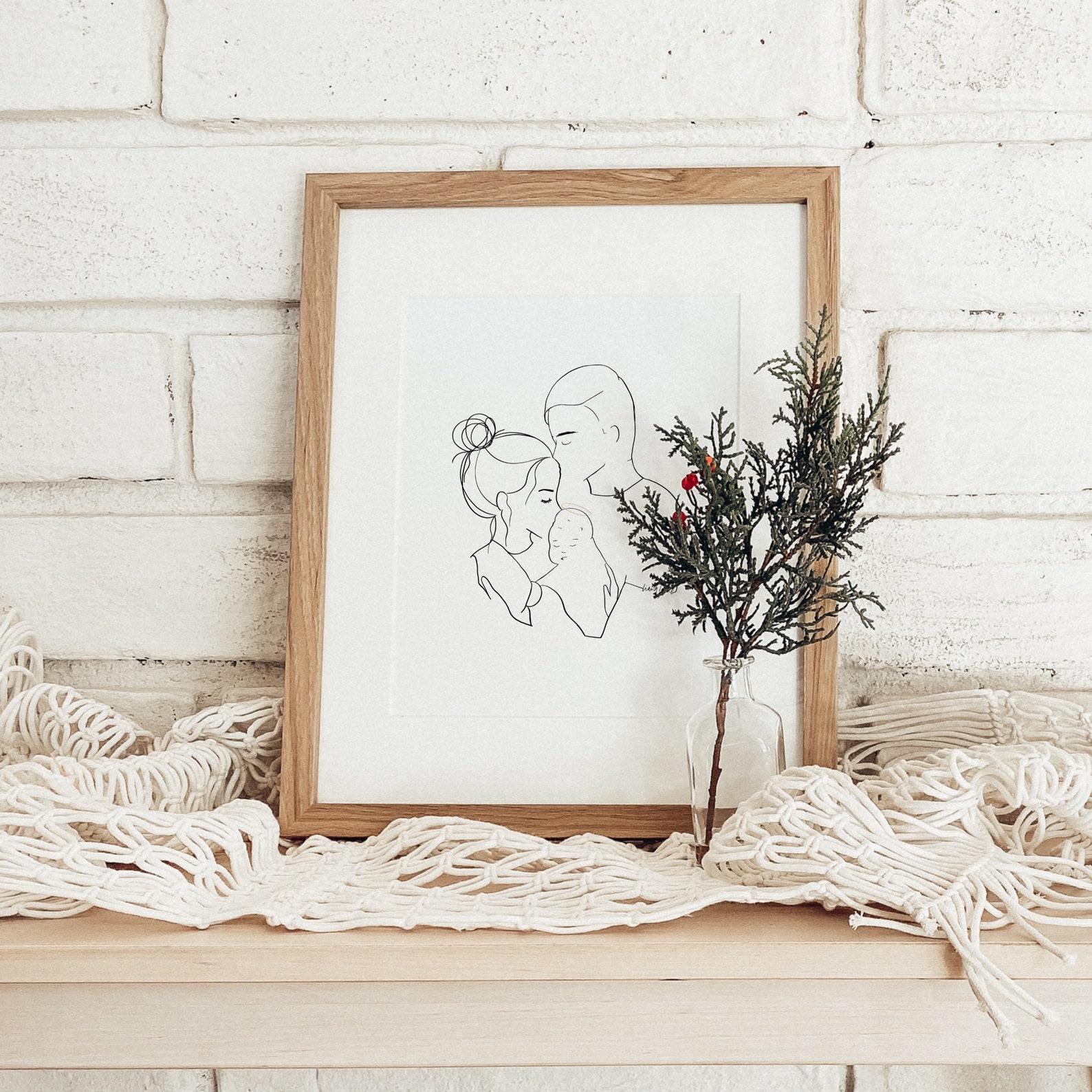 DIGITAL DOWNLOAD Angel Baby Family Portrait Line Art by Liana | Etsy