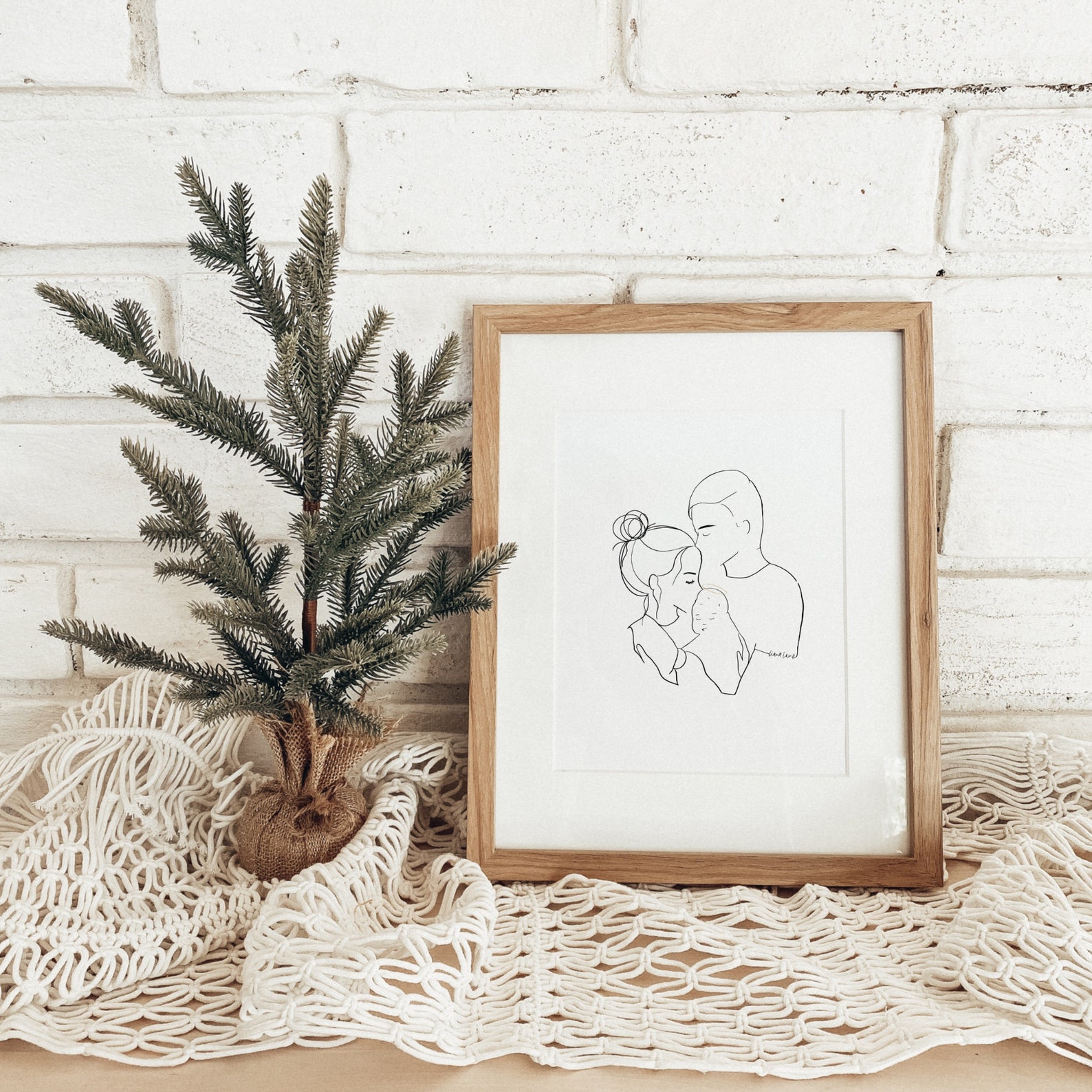 DIGITAL DOWNLOAD Angel Baby Family Portrait Line Art by Liana | Etsy