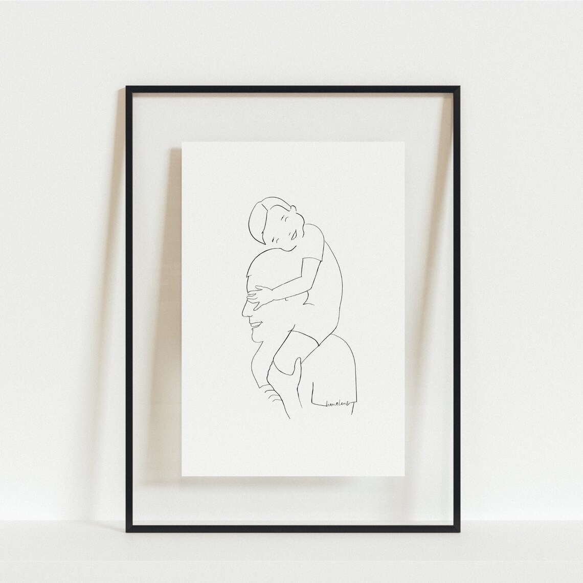 DIGITAL DOWNLOAD Father Son Line Art Father's Day Gift - Etsy