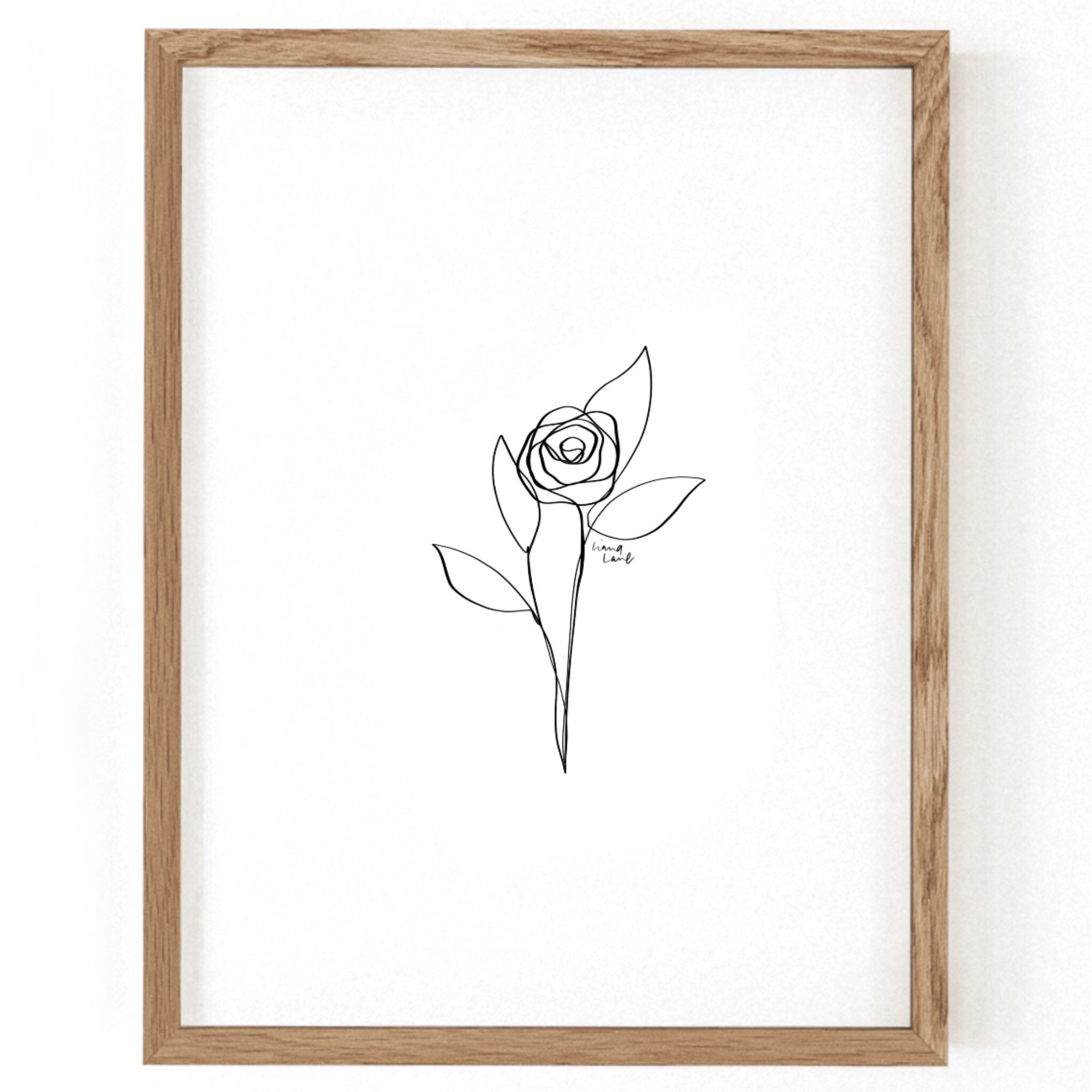 DIGITAL DOWNLOAD June Birth Flower Rose Drawing Printable - Etsy