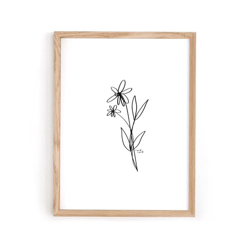 DIGITAL DOWNLOAD April Birth Flower Daisy Drawing Printable - Etsy