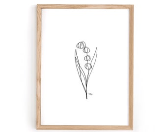May Birth Flower Line Art - Etsy