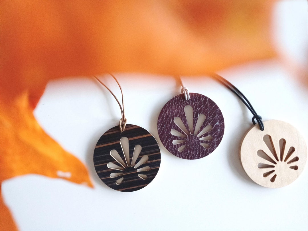 ANTHOS Ancient Greek Symbol Pendant Architect Necklace Bold Circle Boho ...