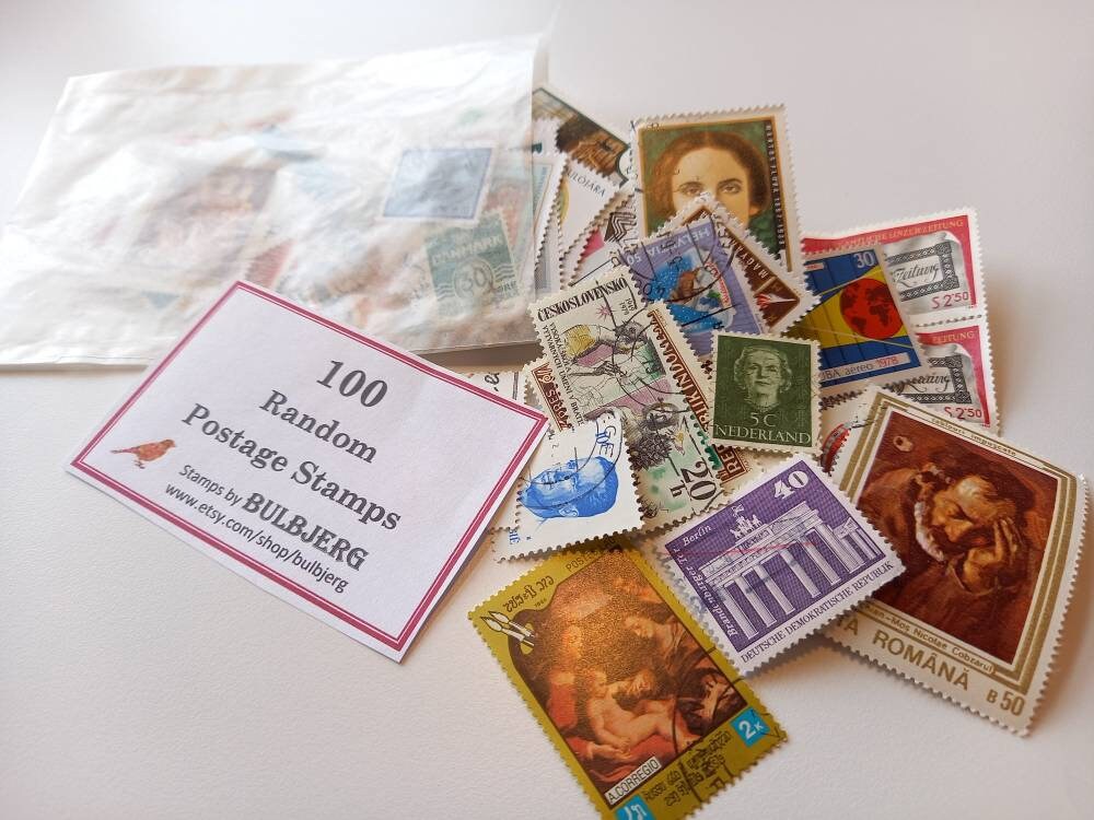 100 Random Postage Stamps Worldwide Mix - Etsy