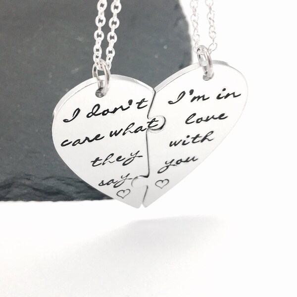 Personalised Split Heart - Etsy