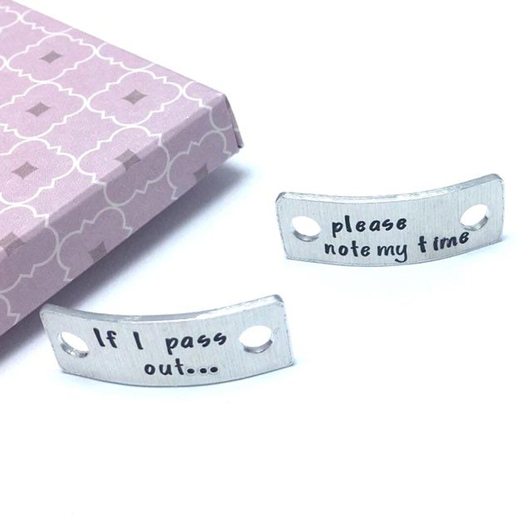 Personalized Aluminum Trainer Tags: Marathon Mantra, Hand Stamped - Etsy