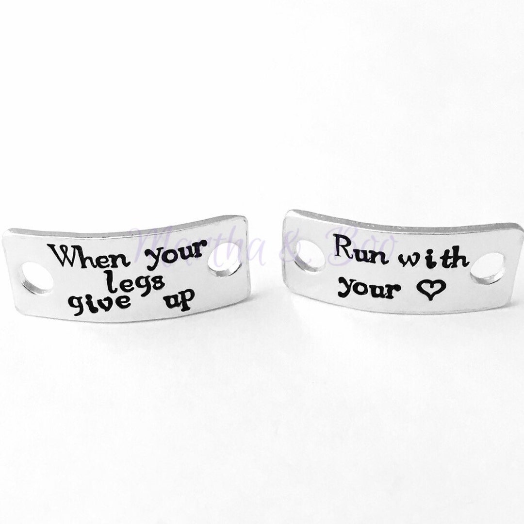 Custom Running Shoe Tags, Handstamped Trainer Lace Plates, Personalised ...