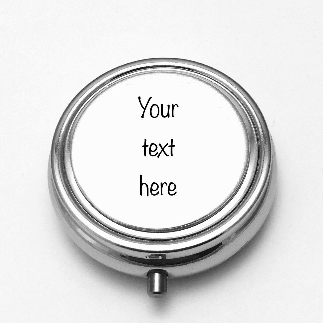 Personalised Hand Stamped Stainless Steel Pill Box/earring Box Custom ...