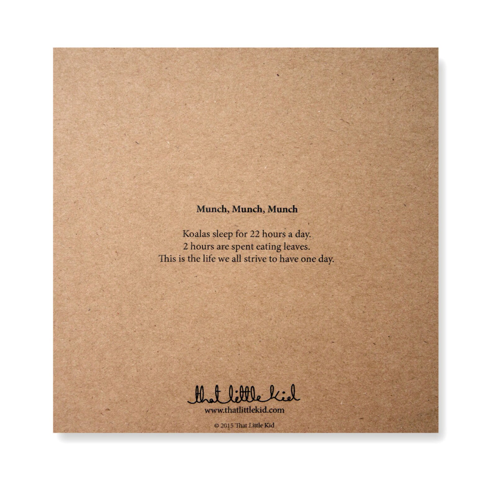 Munch Munch Munch Illustrated Card, Koala Card, Handmade Greeting Card ...