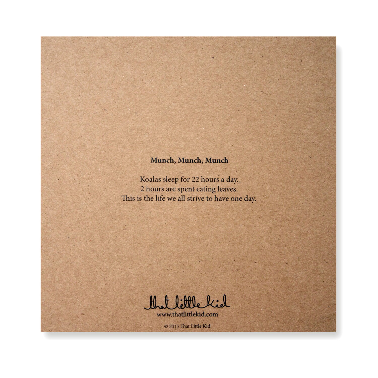 Munch Munch Munch Illustrated Card, Koala Card, Handmade Greeting Card ...