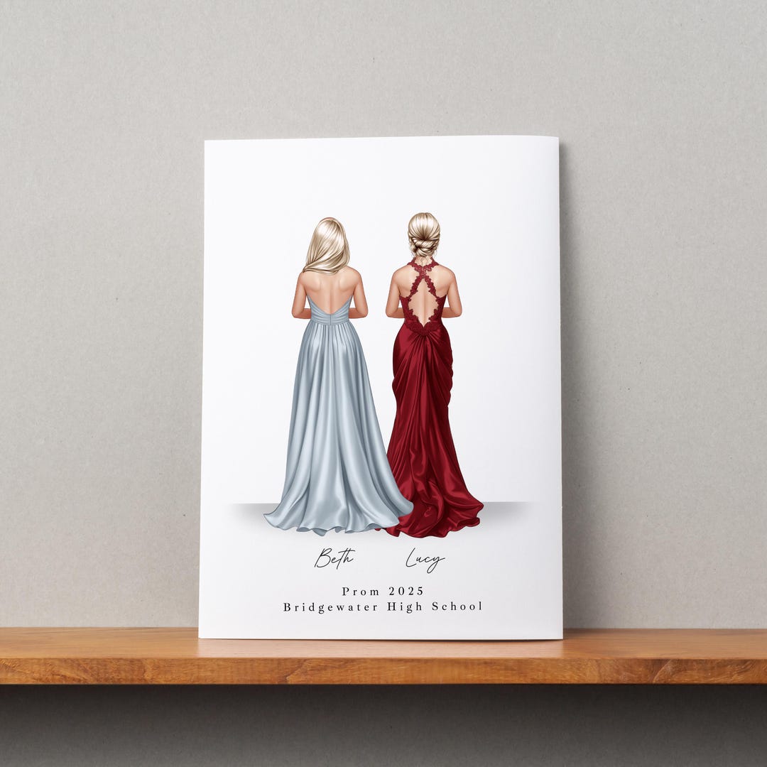 Personalised Friends Prom Print, Graduation Gift, University Graduation ...