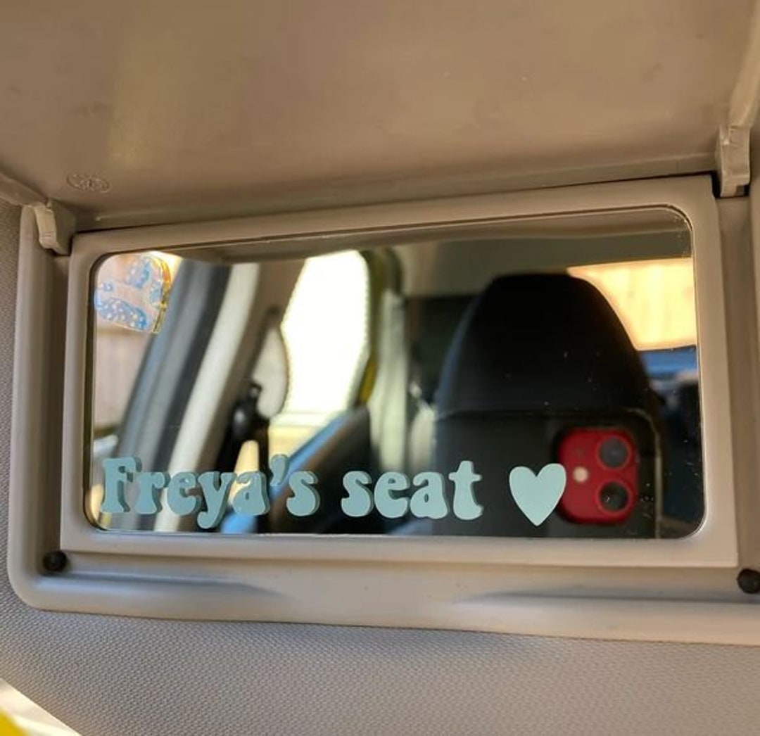 Personalized Name Seat Sticker Car Decal Mirror Sticker - Etsy