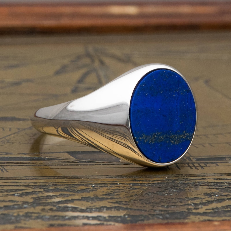 Mens Lapis Ring - Etsy