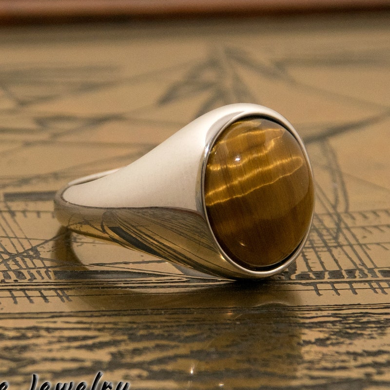 Mens Tiger Eye Ring - Etsy