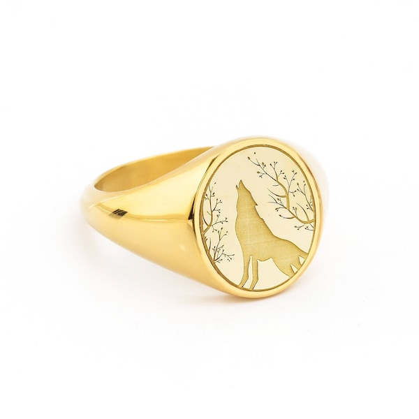 Wolf Ring - Etsy