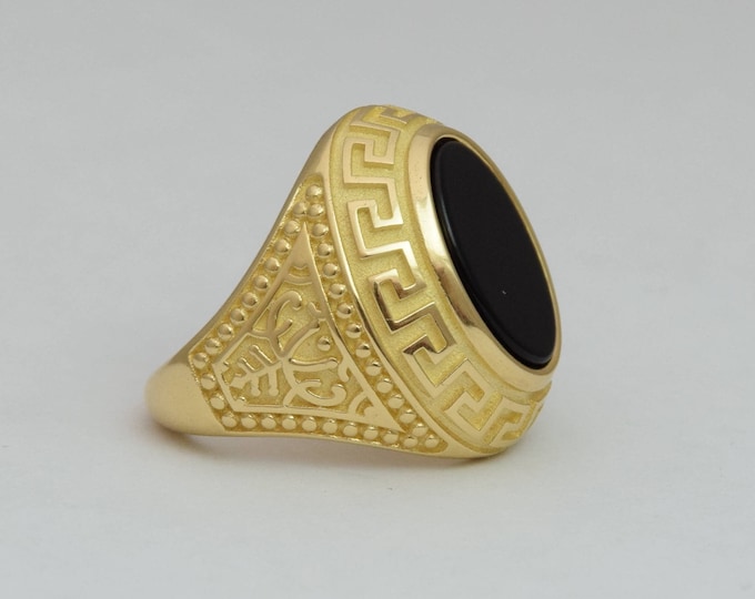 Vintage German Men's Signet Ring, 8k Gold, US Size 11 1/4 - Etsy UK