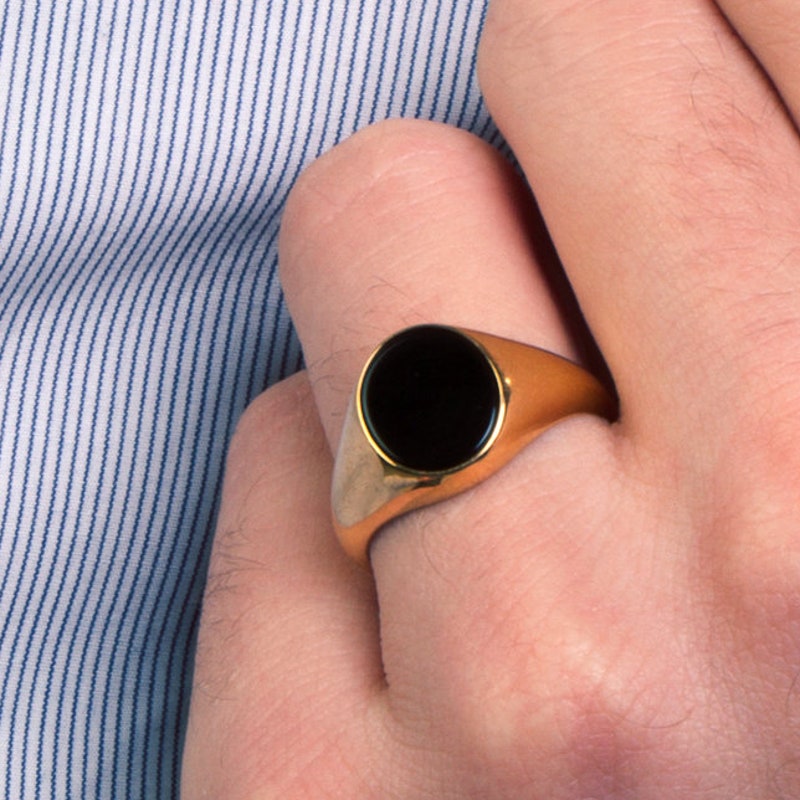 Black Gold Ring - Etsy